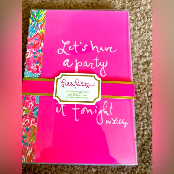 Lilly Pulitzer | Office | Nwt Set Of 3 Lilly Pulitzer Notebooks | Poshmark